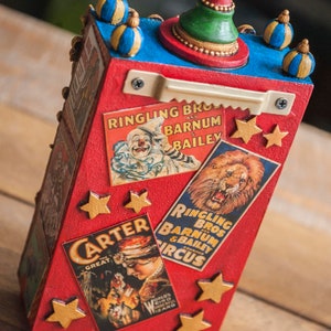 Circus Shadow Box, Miniature Clown, Puppet Theater, Shadowbox Art ...