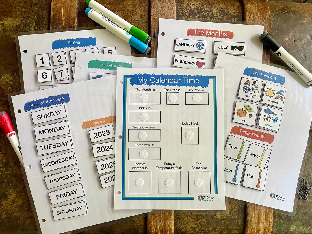 Morning Calendar Time - Level 1 - Educational Daily Weather - Emotions ...