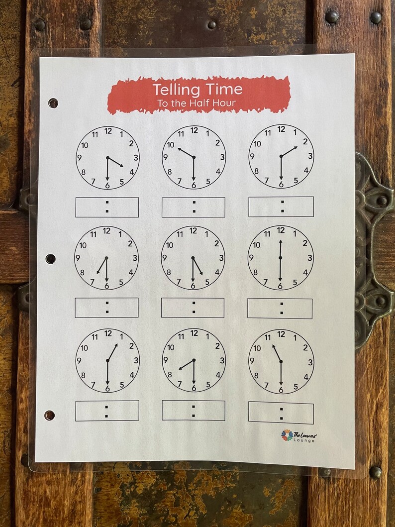 Telling Time Worksheets - Math Practice - Printable Resources - Instant ...