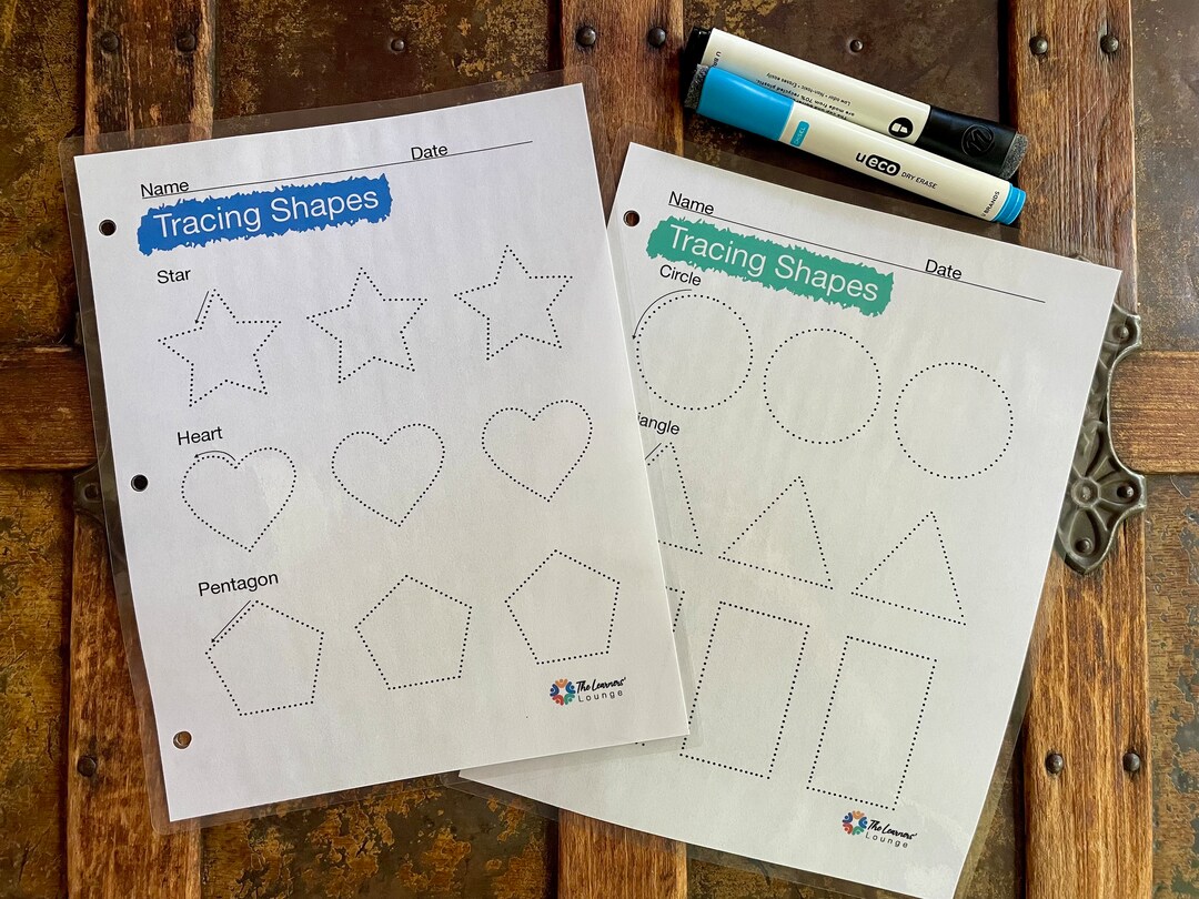 Tracing Shapes Basic Shapes Kindergarten Activities Homeschool ...