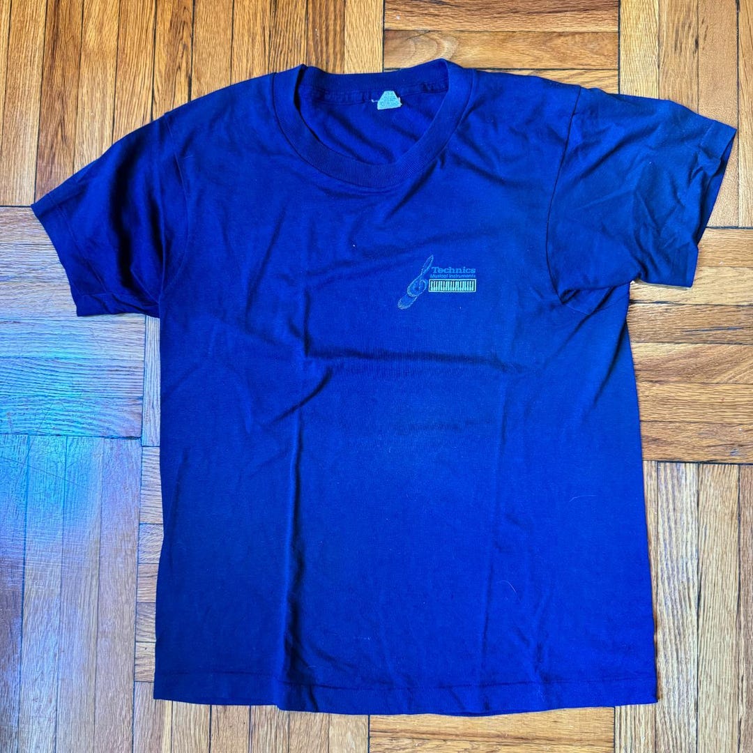 VINTAGE 80s Technics Audio Shirt Sz M [ DJ, Turntable, Rave, Audio ...