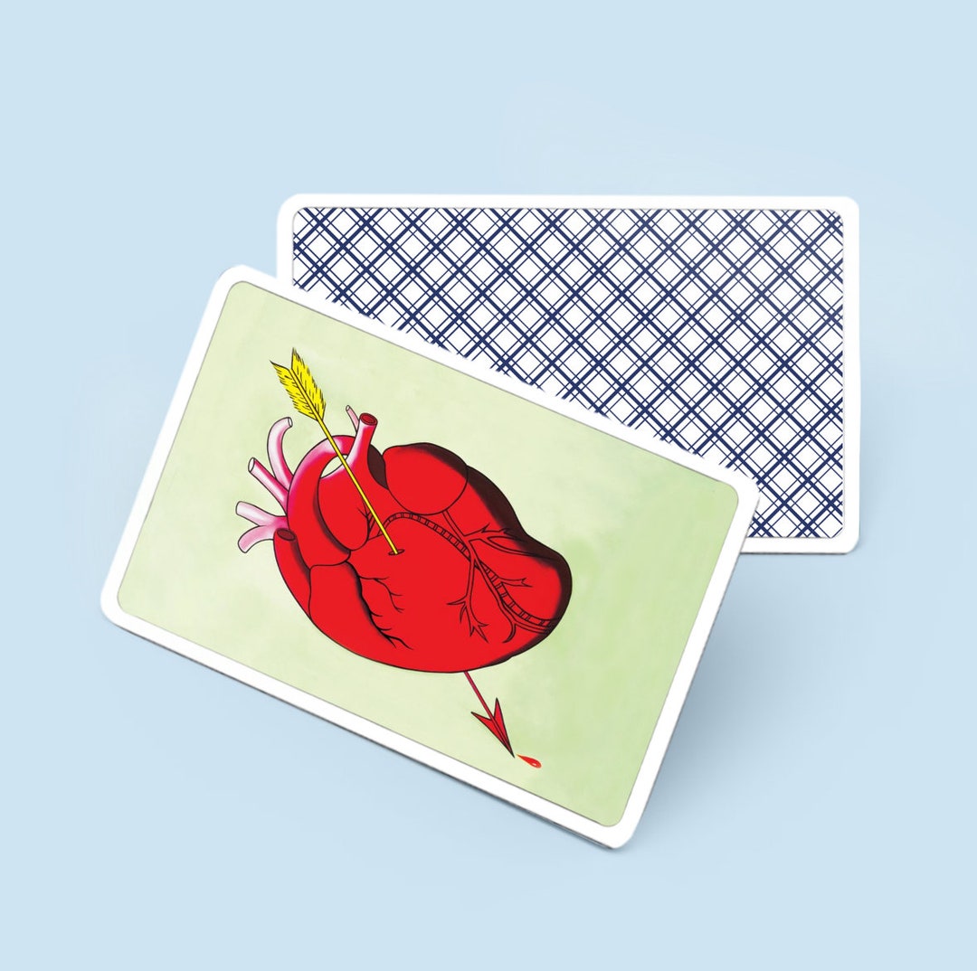 Mexican Bingo Loteria Corazon Heart Novelty Art Printed PVC Card Fun ...