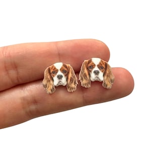 Cavalier King Charles Spaniel Earrings Spaniel Dog Earrings Dog Stud ...