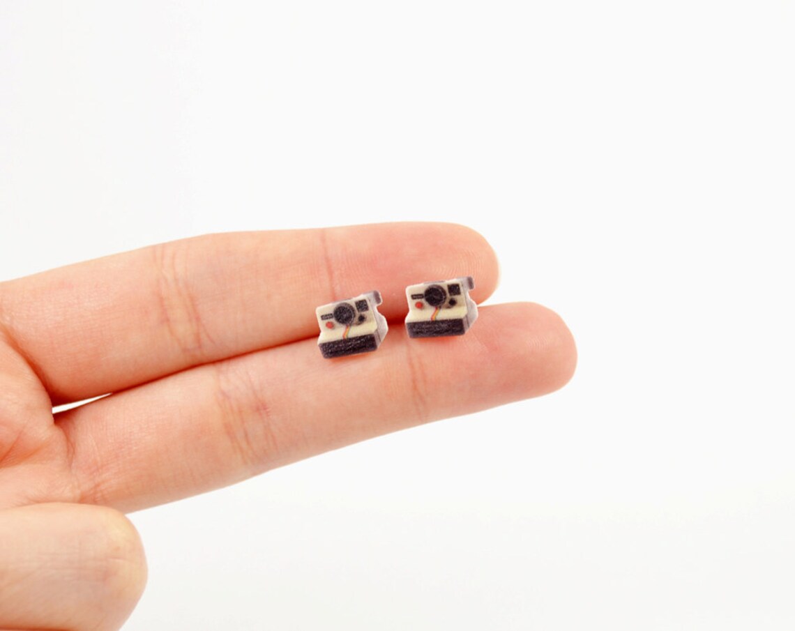 Camera Earrings Stud Earrings Camera Jewelry Camera - Etsy