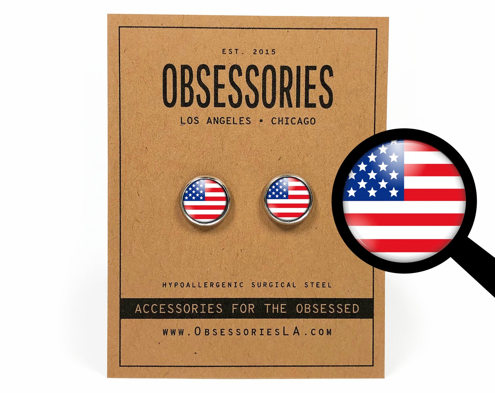 American Flag Earrings Flag Stud Earrings Post Flag Jewelry - Etsy