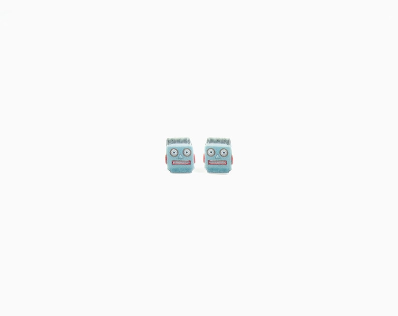 Vintage Robot Earrings Retro Robot Stud Earring Toy Robot Jewelry Tin ...