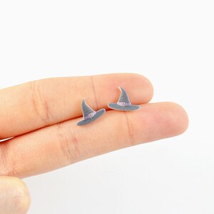 Black Witch Hat Witch Jewelry Witch Earring Witch Stud Earring Accessories Halloween Jewelry ...