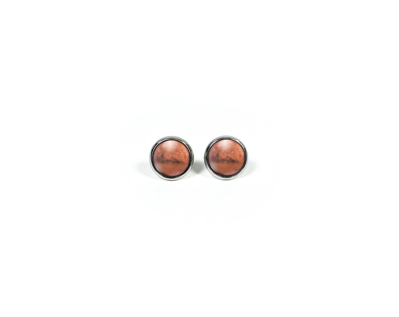 Planet Mars Earrings Planet Earrings Planet Stud Earrings Mars - Etsy