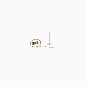Nope Speech Bubble Grunge Earrings Grunge Stud Earrings Small Post ...