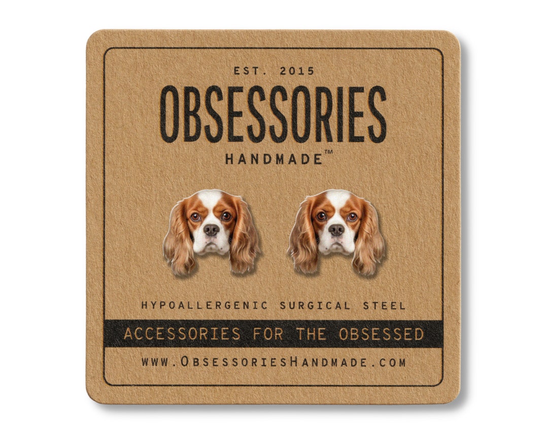 Cavalier King Charles Spaniel Earrings Spaniel Dog Earrings Dog Stud ...