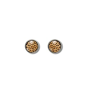 Leopard Earrings Leopard Print Earrings Leopard Stud Earrings Post Animal Print Studs Leopard ...
