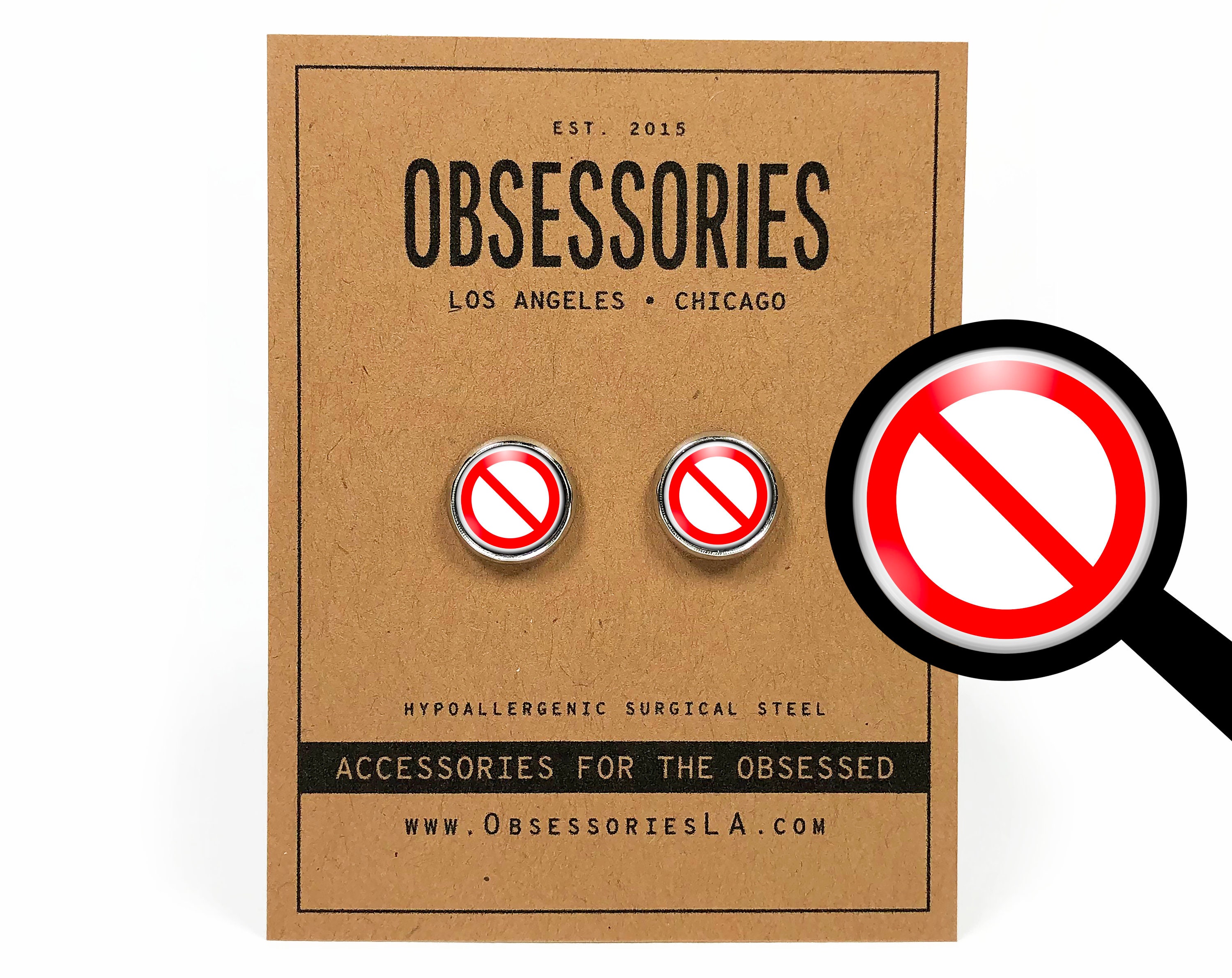 Anti Symbol No Symbol No Sign Earrings Sign Stud Earrings Post | Etsy