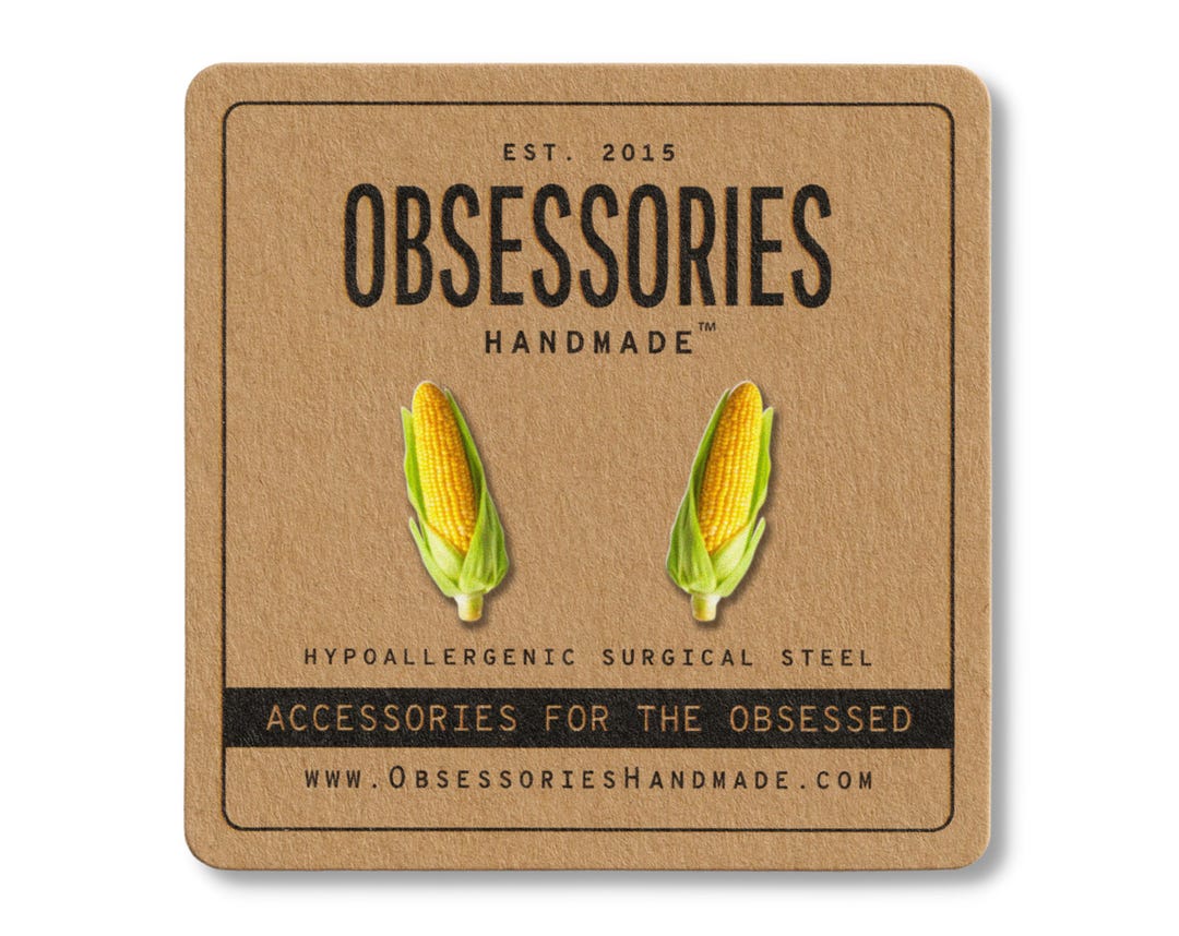 Corn Earrings Corn on the Cob Earrings Vegetable Earrings Veggie ...