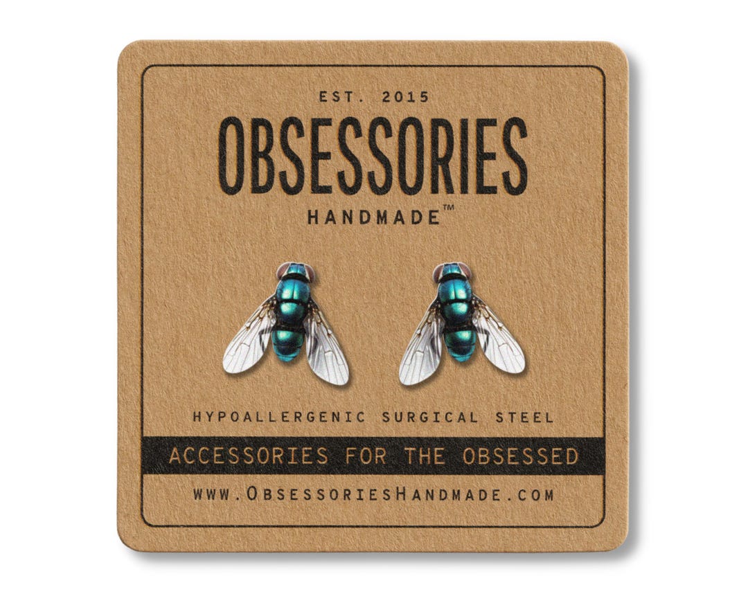 House Fly Earrings Insect Earring Bug Earring Insect Stud Earrings Bug ...