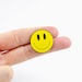 Yellow Smiley Face Pin Soft Enamel Lapel Pin Game Strong Brooch 1 Pinback Button Badge Happy ...