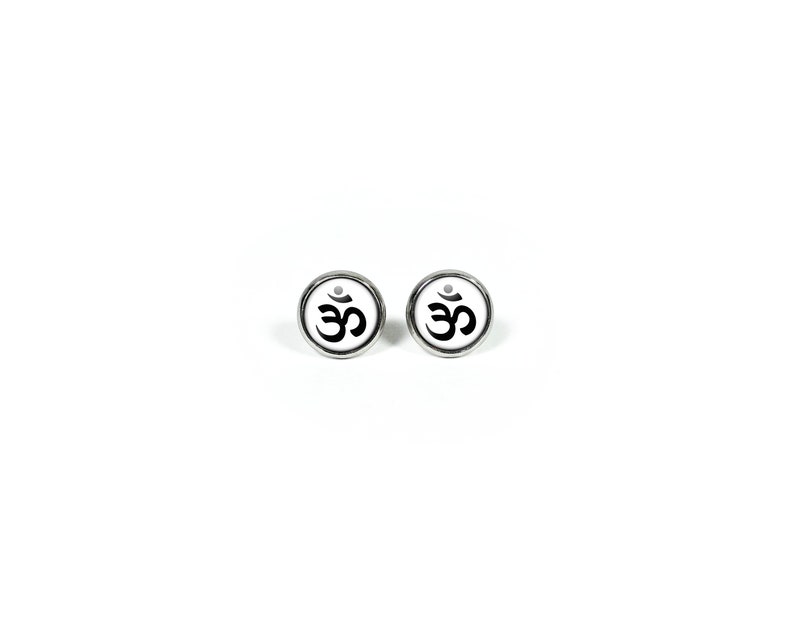 Om Earrings Om Symbol Earrings Om Stud Earrings Om Jewelry - Etsy