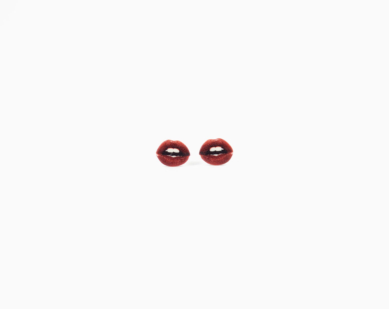 Red Lip Earrings Lip Stud Earrings Red Lipstick Earrings Lipstick Studs ...