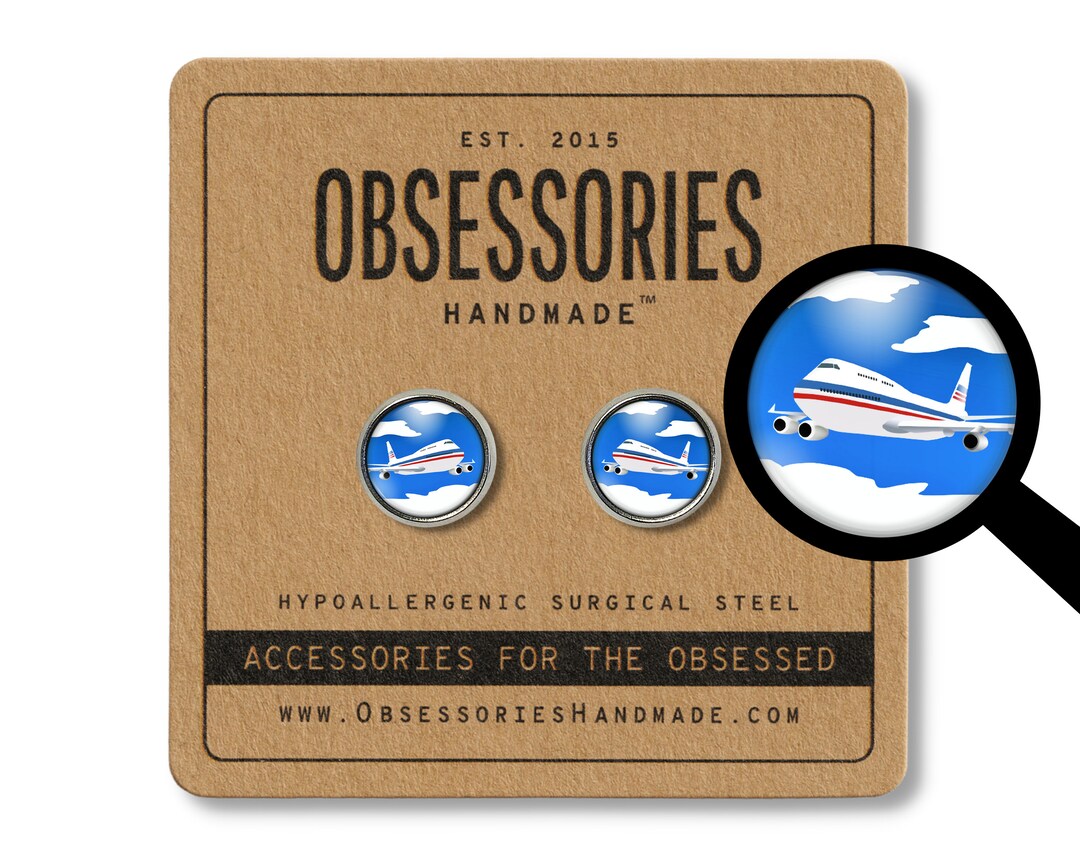 Airplane Earrings Air Plane Earrings Plane Stud Earrings Airplane ...