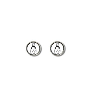 Eye Chart Test Stud Earrings Jewelry Optometrist Gift Eye Doctor Gift ...