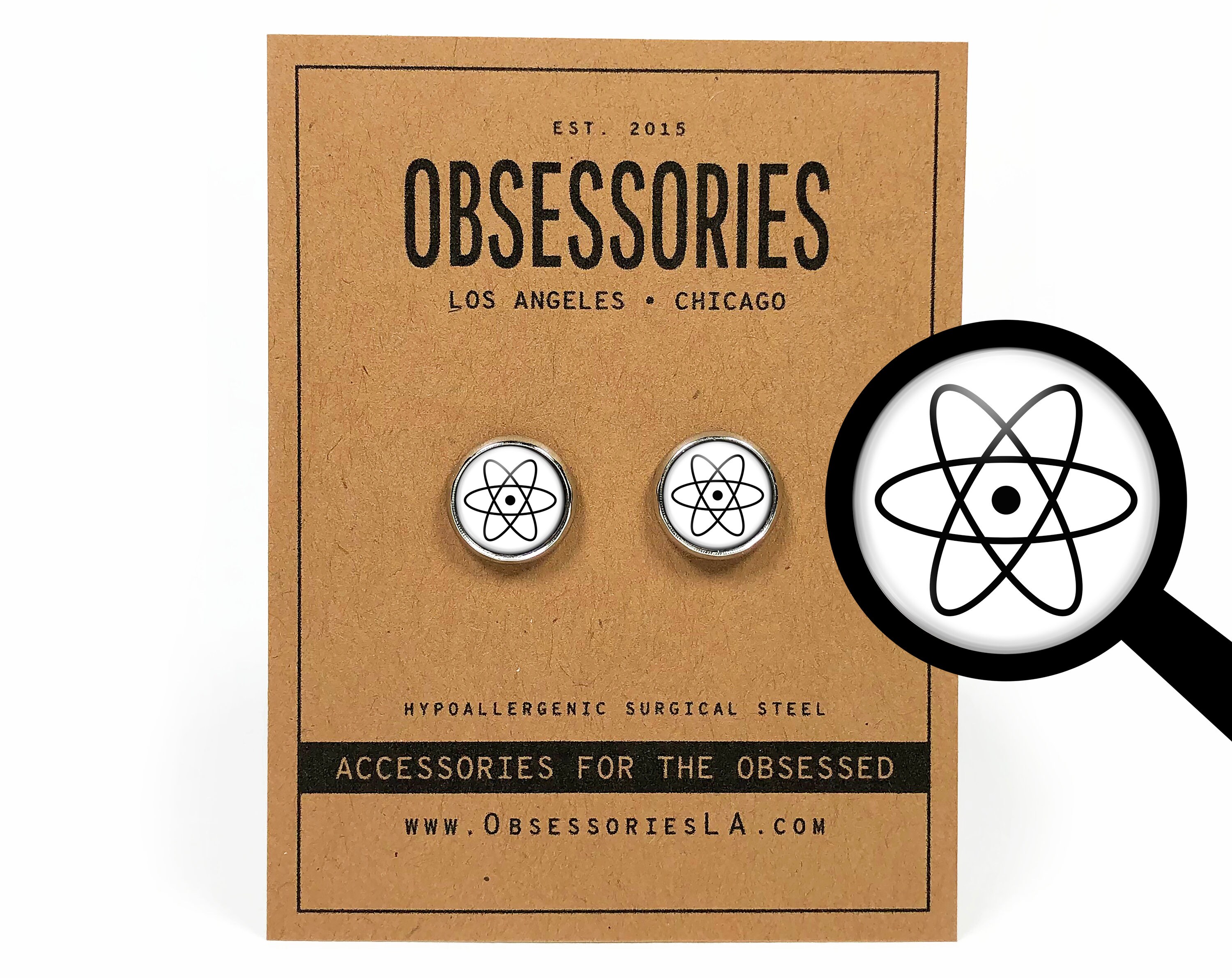 Atom Earrings Science Earrings Science Stud Earrings Atom | Etsy