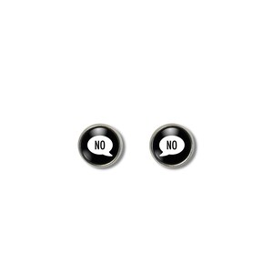 No Speech Bubble Jewelry Funny Earrings Funny Stud Earrings Post Funny ...