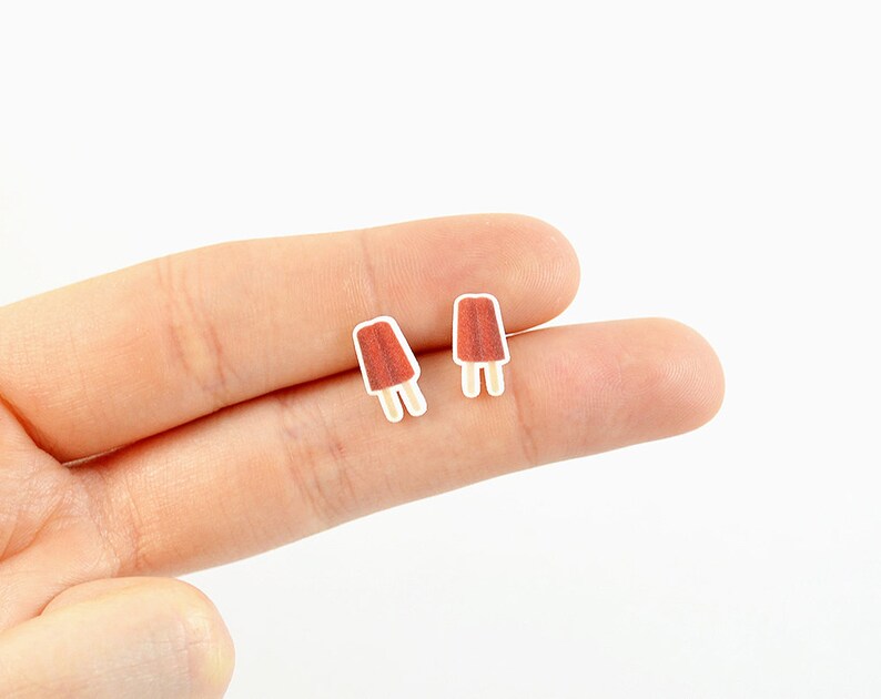 Red Popsicle Jewelry Cherry Popsicle Earrings Mini Miniature - Etsy