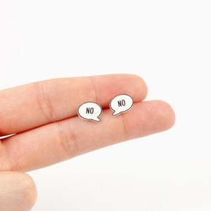No Speech Bubble Earrings Stud Earrings Comic Book 90s Grunge Jewelry ...