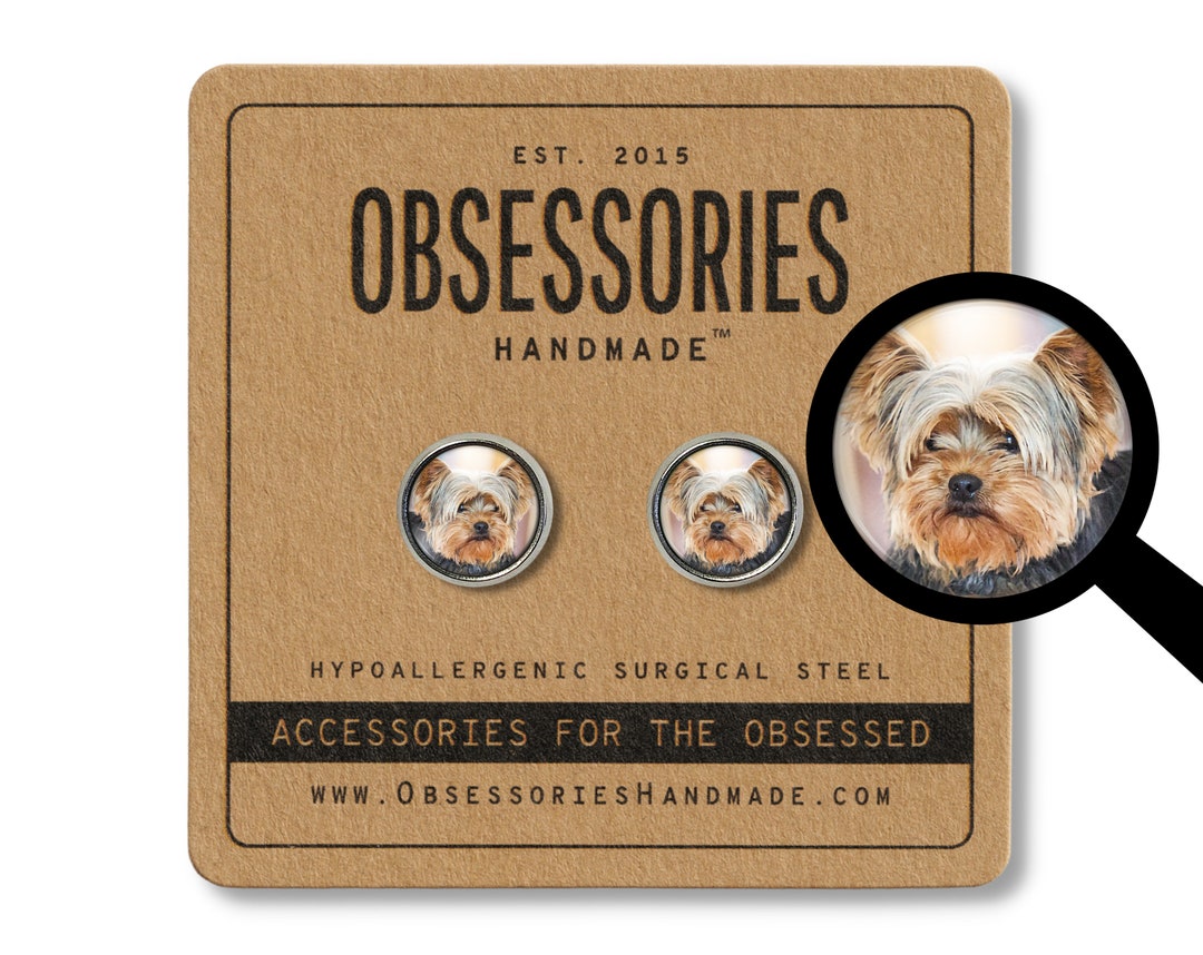 Yorkie Jewelry Yorkshire Terrier Jewelry Yorkie Dog Earrings Dog Stud ...