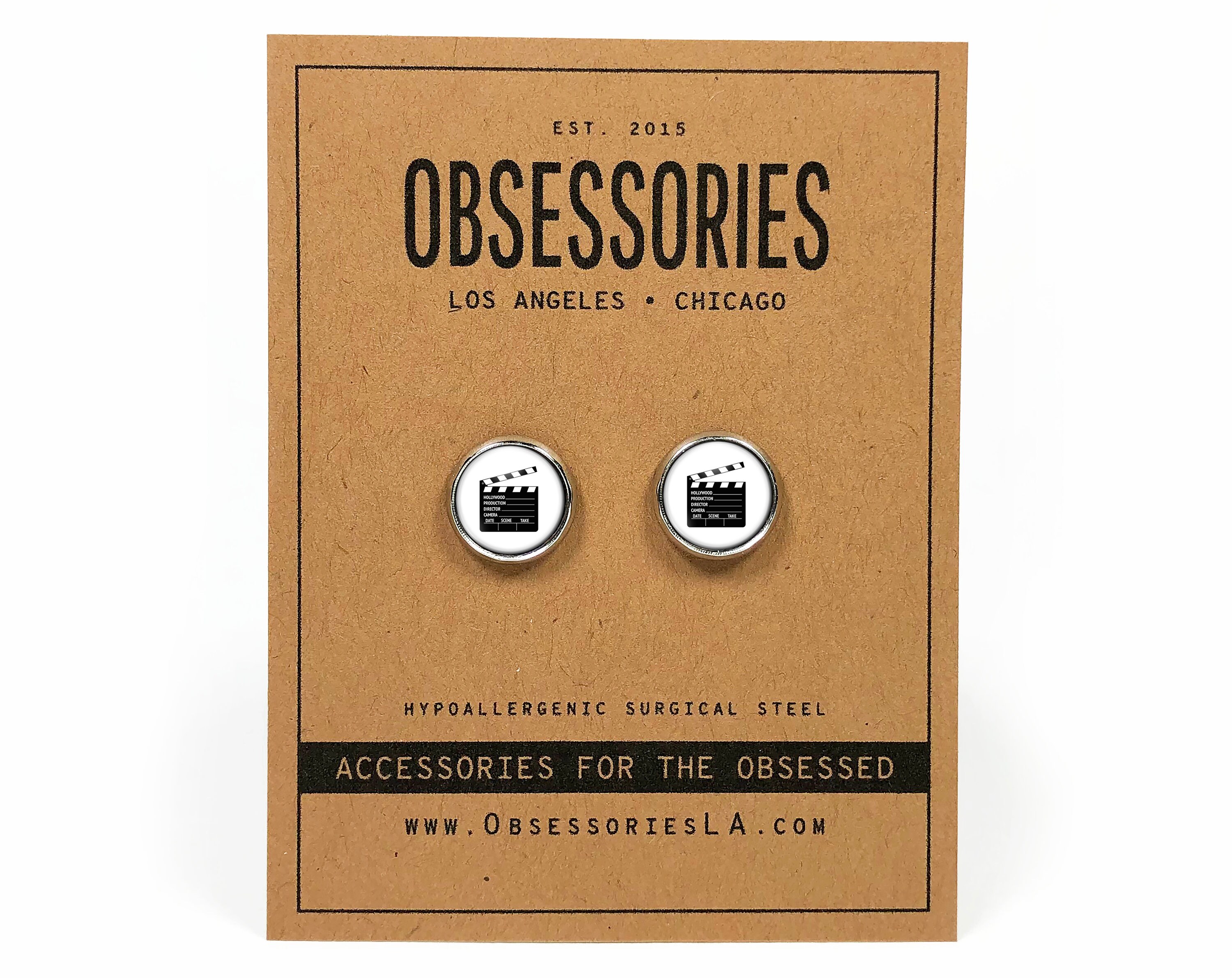 Movie Slate Clapperboard Clapper Board Hollywood Stud Earrings - Etsy