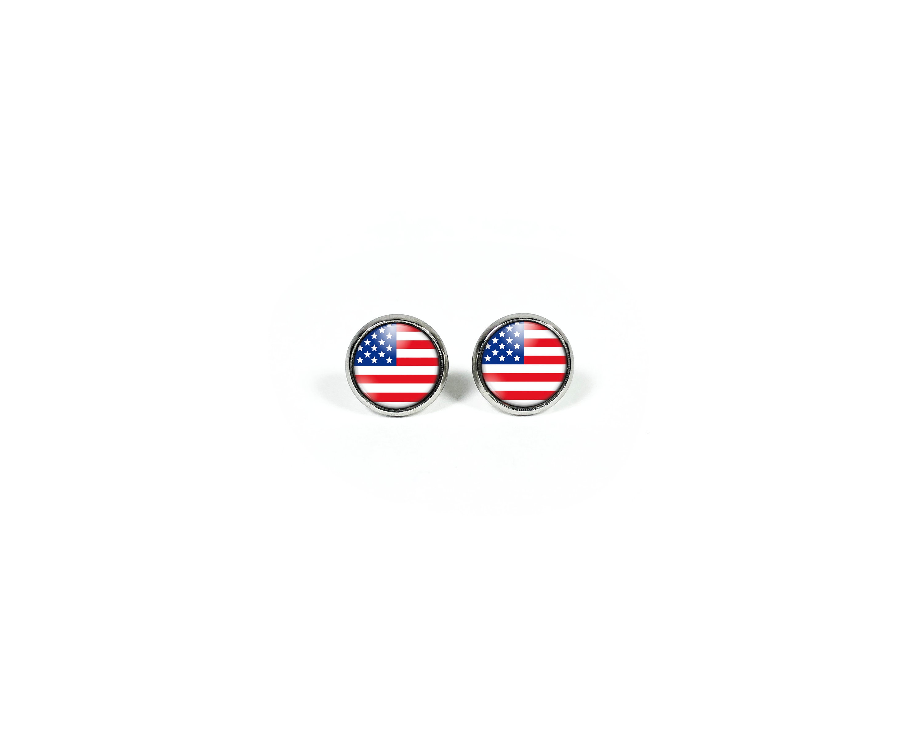 American Flag Earrings Flag Stud Earrings Post Flag Jewelry - Etsy