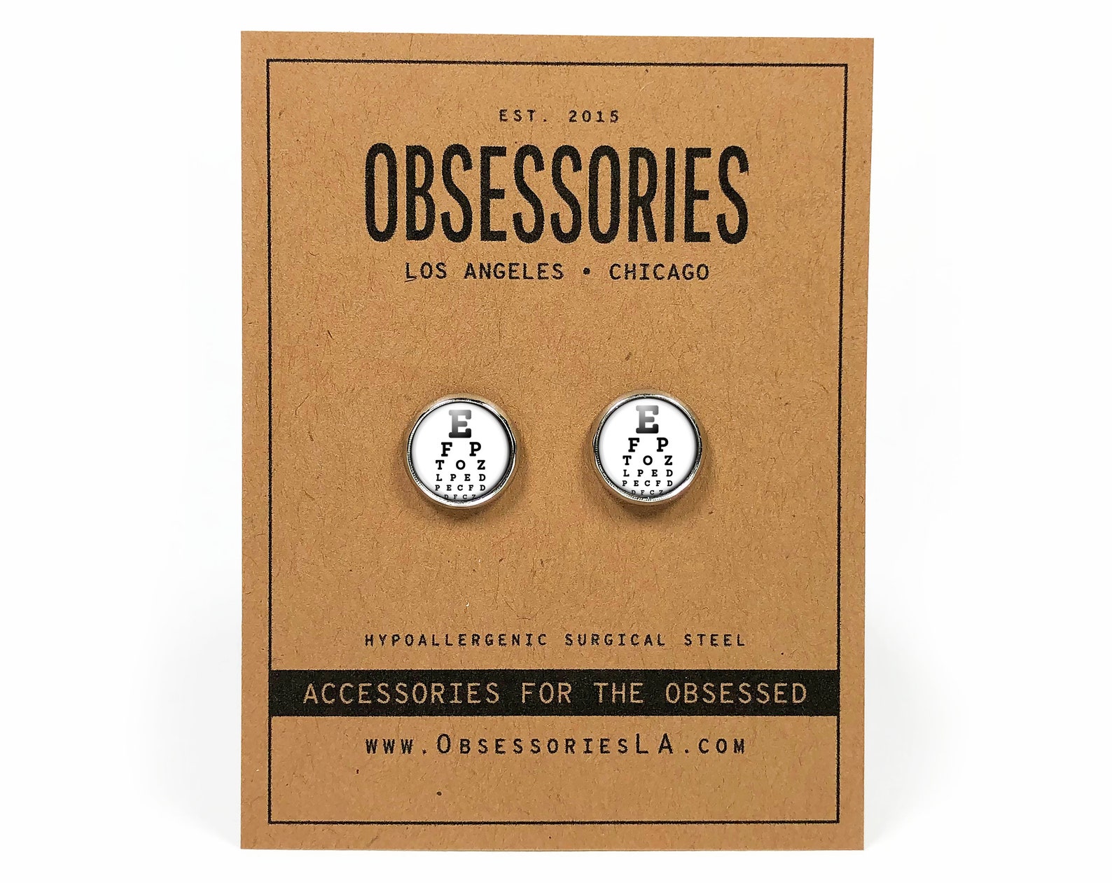 Eye Chart Test Stud Earrings Jewelry Optometrist Gift Eye | Etsy