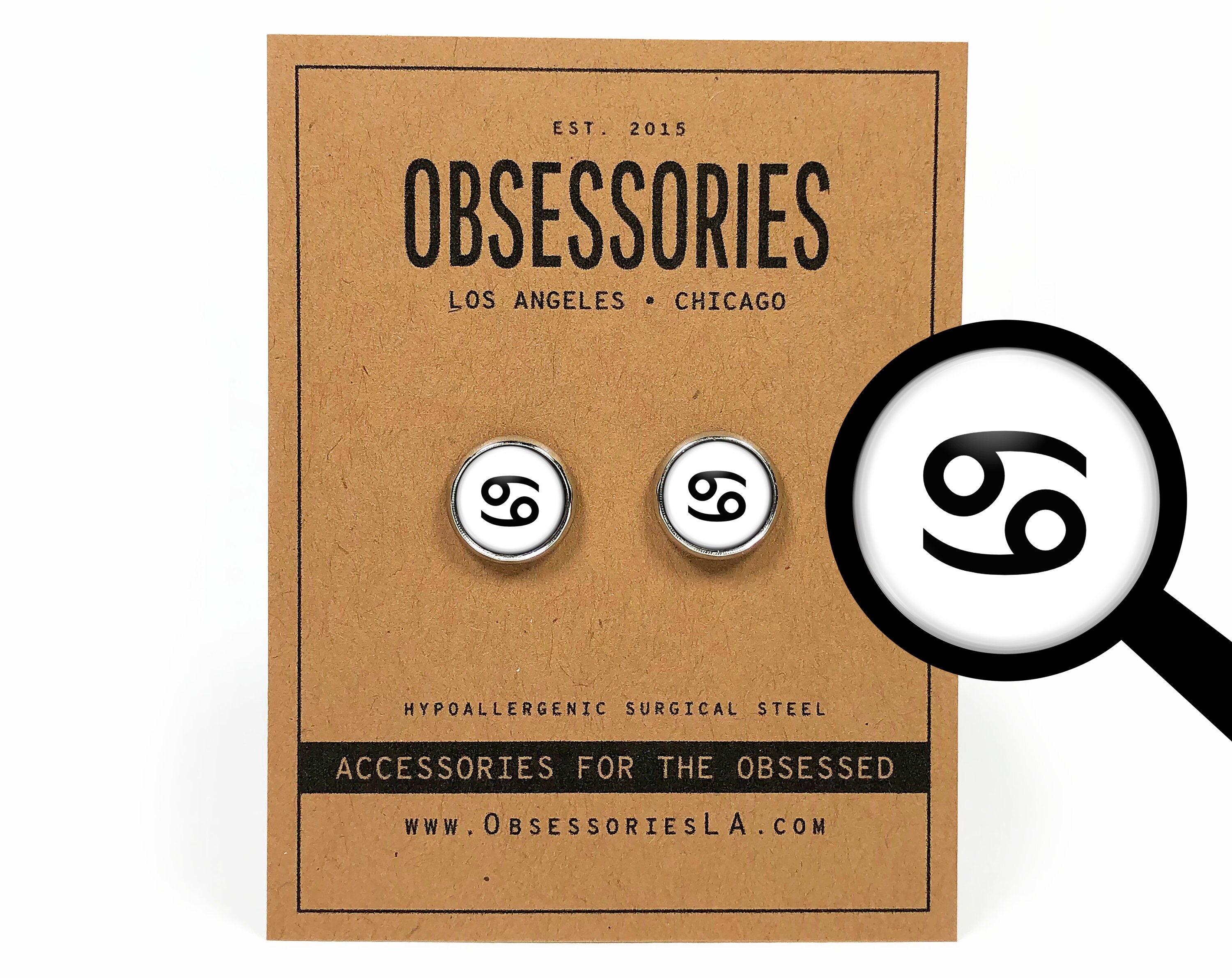 Cancer Zodiac Earrings 69 Zodiac Sign Earrings Zodiac Symbol | Etsy