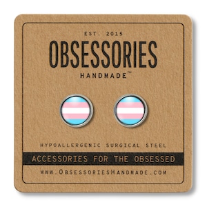 Transgender Pride Flag Transgender Flag Transgender Earrings Stud ...