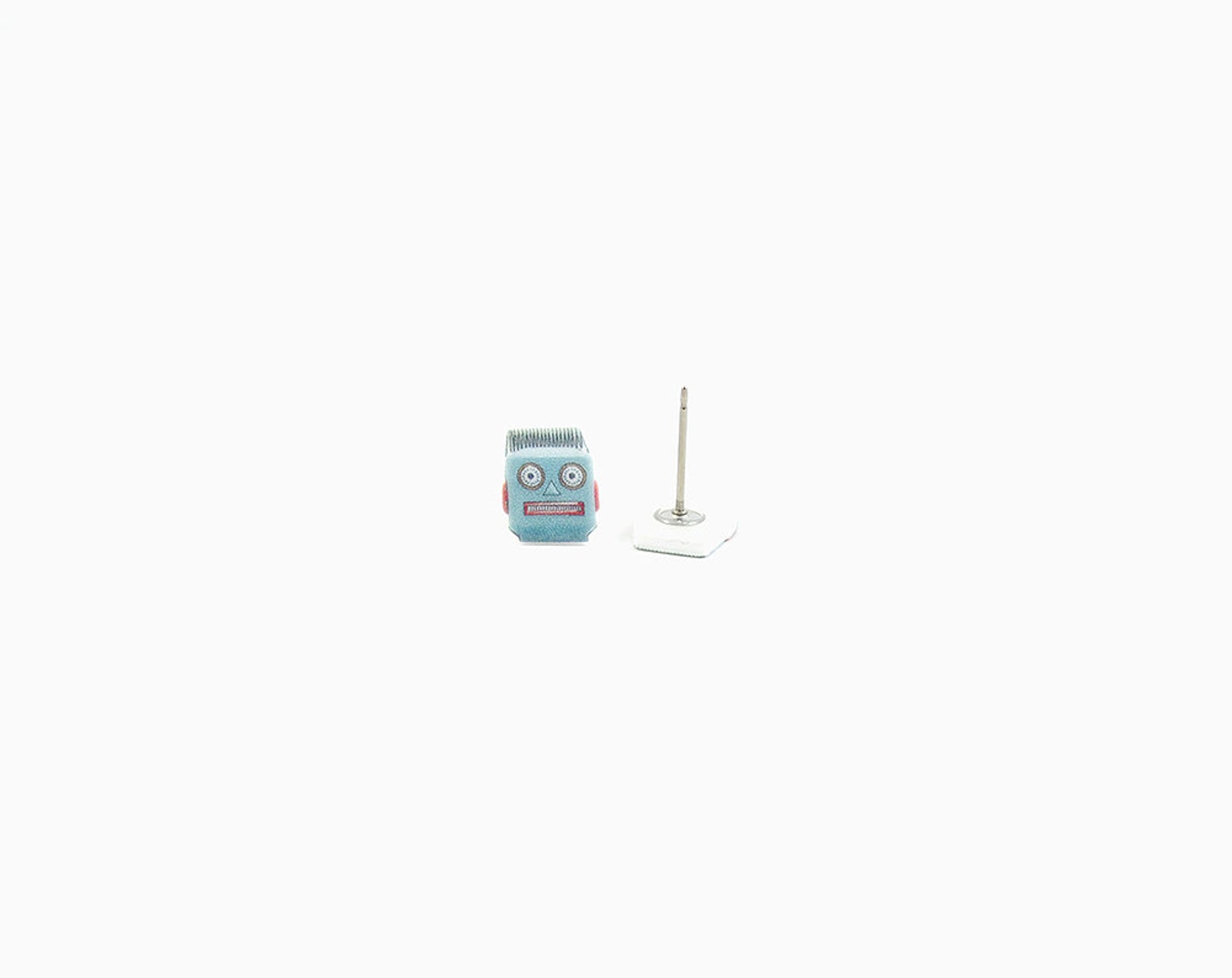 Vintage Robot Earrings Retro Robot Stud Earring Toy Robot Jewelry Tin ...