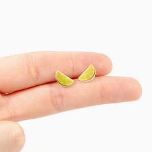 Lime Earring Lime Stud Earrings Post Lime Jewelry Lime Accessories Lime ...