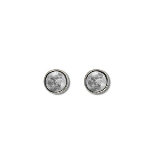 Moon Earrings Full Moon Stud Earrings Post Moon Jewelry Moon Phase Earrings I Love You to the ...