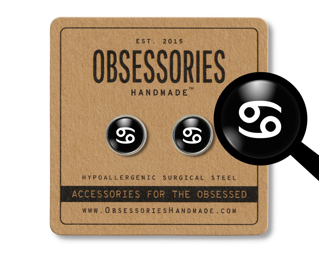 Cancer Zodiac Earrings 69 Zodiac Sign Earrings Zodiac Symbol Earrings ...