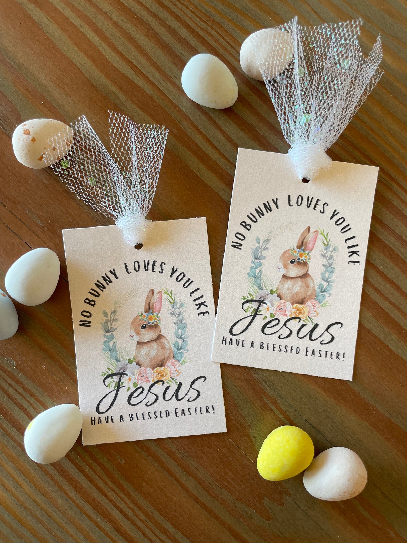 PRINTABLE Easter Treat Tag, No Bunny Loves You Like Jesus, Religious ...