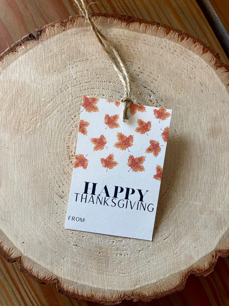 PRINTABLE Thanksgiving Treat Tag, Thanksgiving Gift Tag, Happy ...