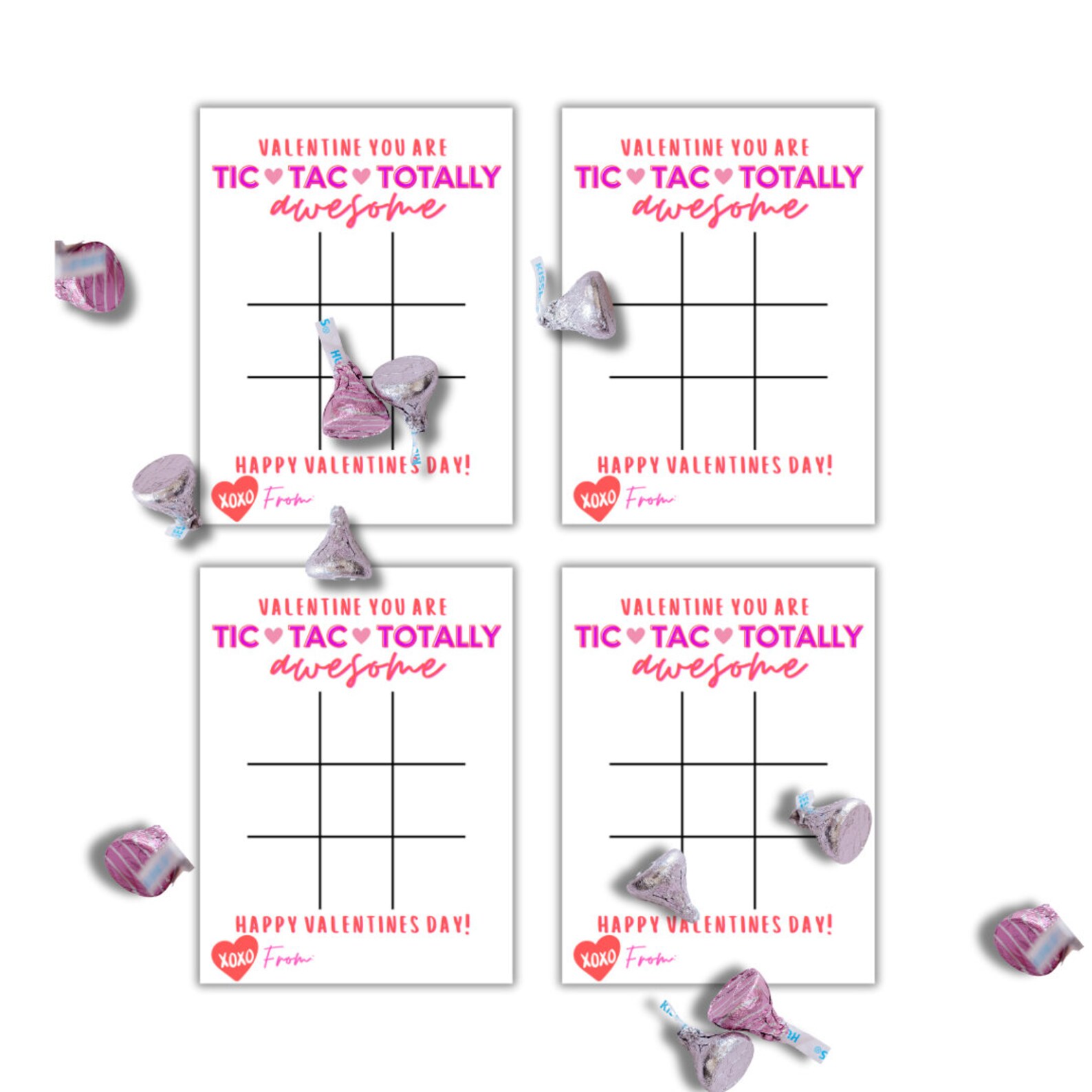 PRINTABLE Tic Tac Toe Valentine, Tic Tac Totally Awesome, Classroom ...