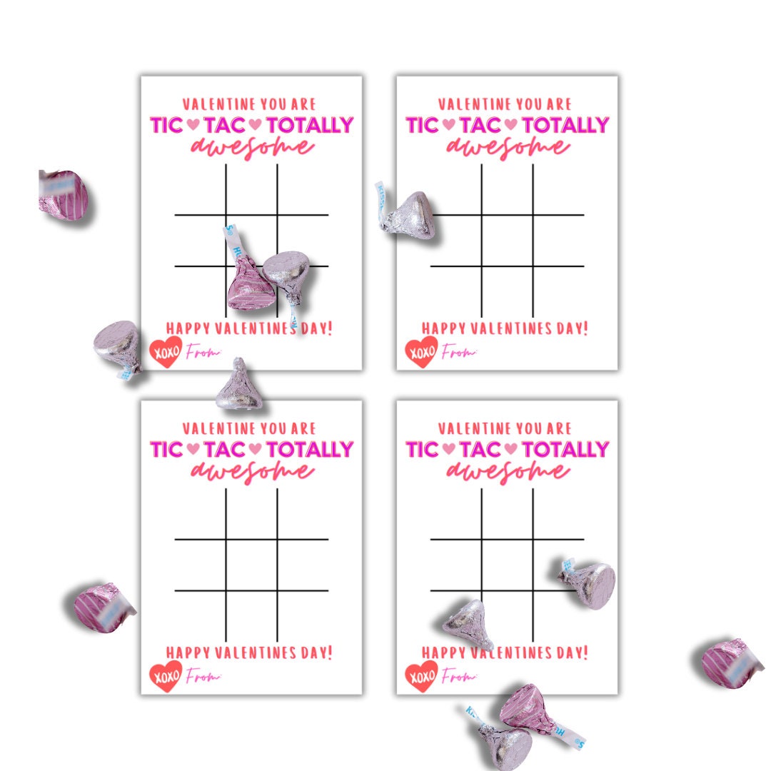PRINTABLE Tic Tac Toe Valentine, Tic Tac Totally Awesome, Classroom ...