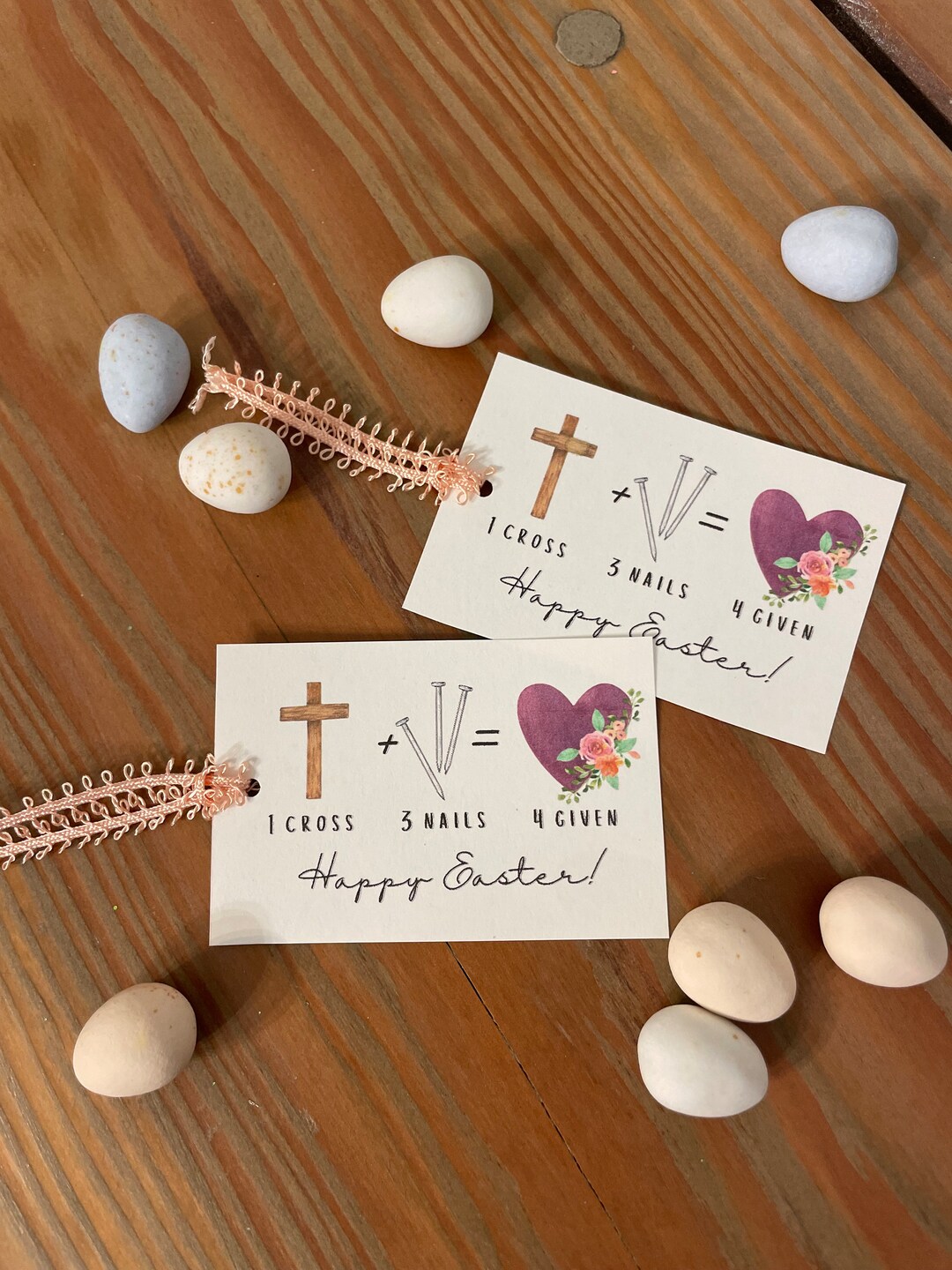 PRINTABLE Easter Treat Tag, 1 Cross 3 Nails 4given, Religious Easter ...