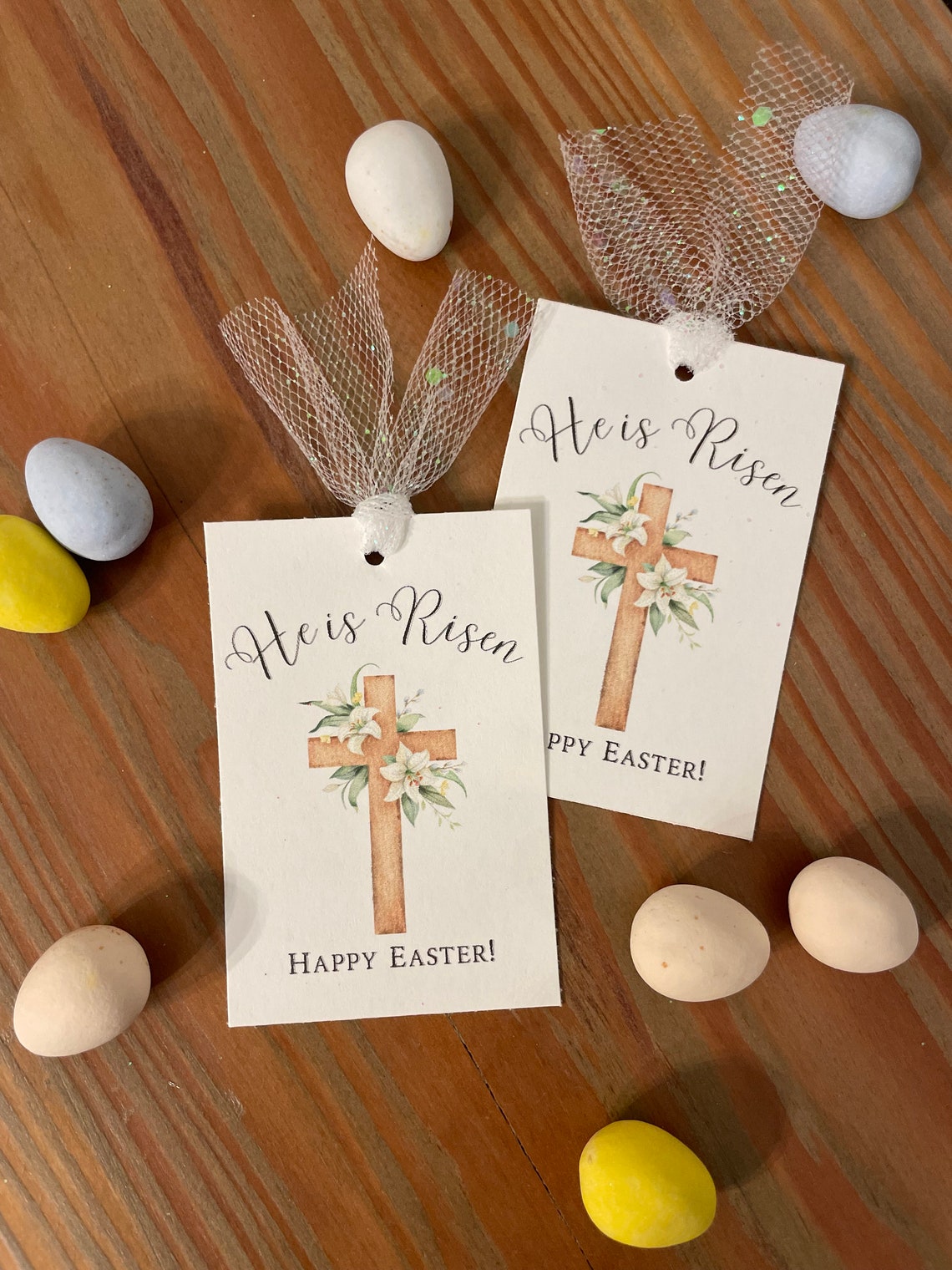 PRINTABLE Easter Treat Tag, He is Risen Tag, Religious Easter Tag - Etsy