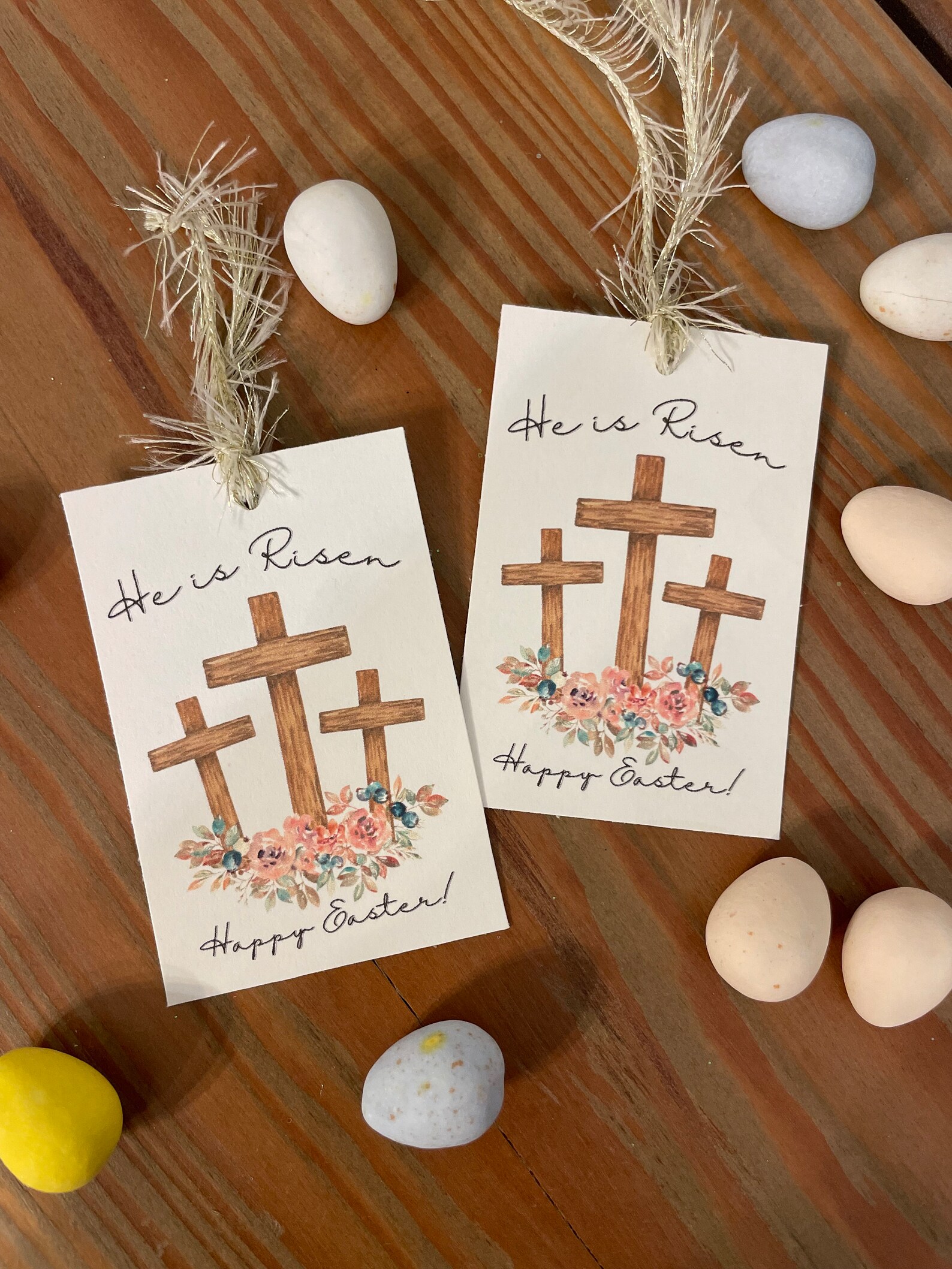 PRINTABLE Easter Treat Tag, He is Risen Tag, Religious Easter Tag - Etsy