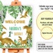 Dinosaur Welcome Sign, Editable Template, Welcome Poster, Gold Dinosaur ...