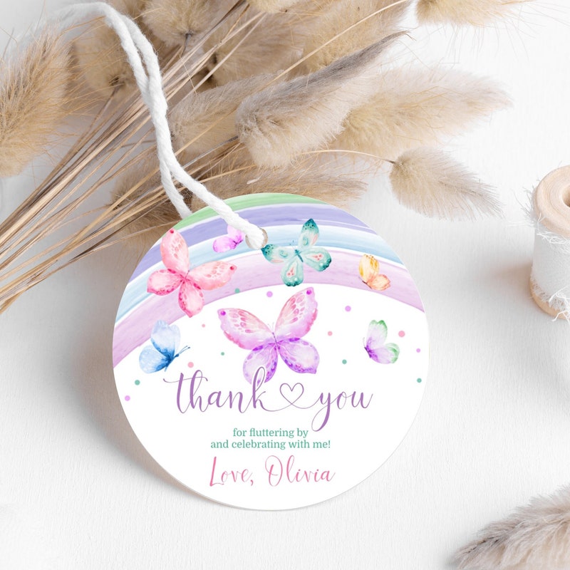 Butterfly Favor Tags - Etsy