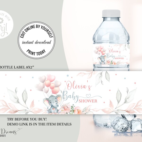 Elephant Labels - Etsy