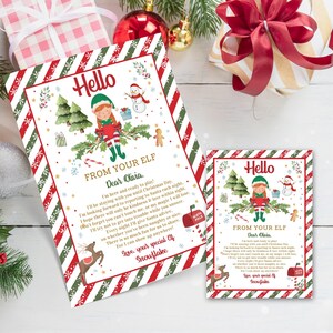 Editable Hello From Your Elf Girl, First Time Elf Arrival Letter ...