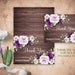 Rustic Purple Floral Wedding Invitation Editable Template - Etsy