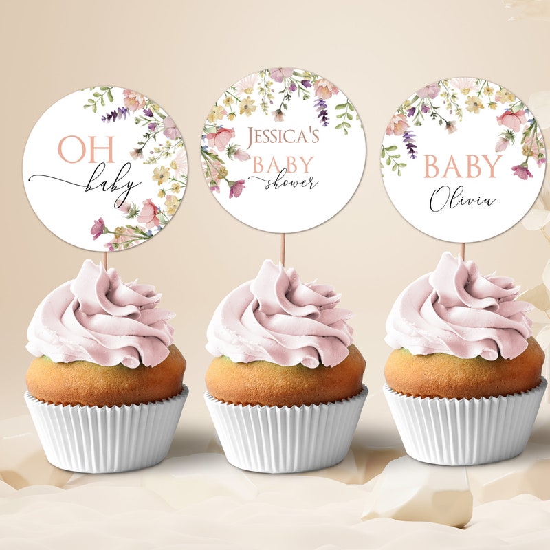 Flower Cupcake Toppers - Etsy